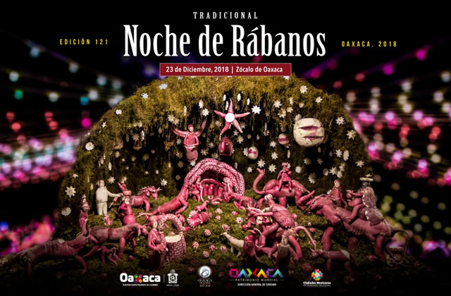Noche de Rabanos, Fiestas Tradicionales en Oaxaca Mexico.